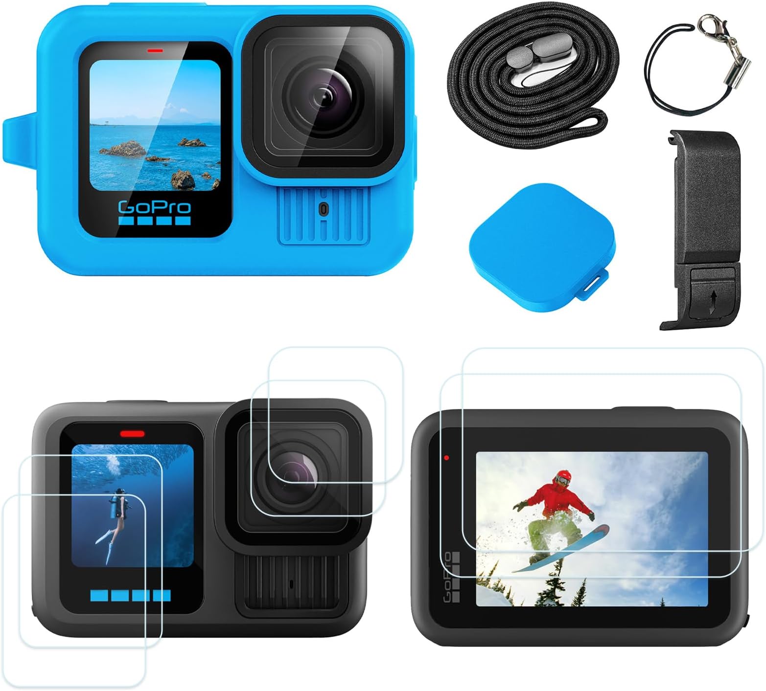 Amazon.com : Silicone Case for GoPro HERO13 Action Camera, Battery Side ...