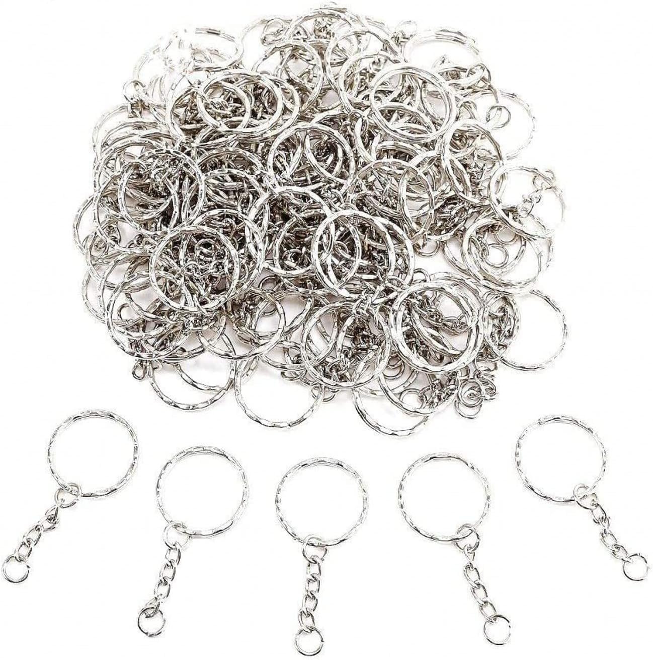 20 Pièces Anneaux Porte Clé 25mm,Métal Alliage Anneau Porte Clef,Anneau ...