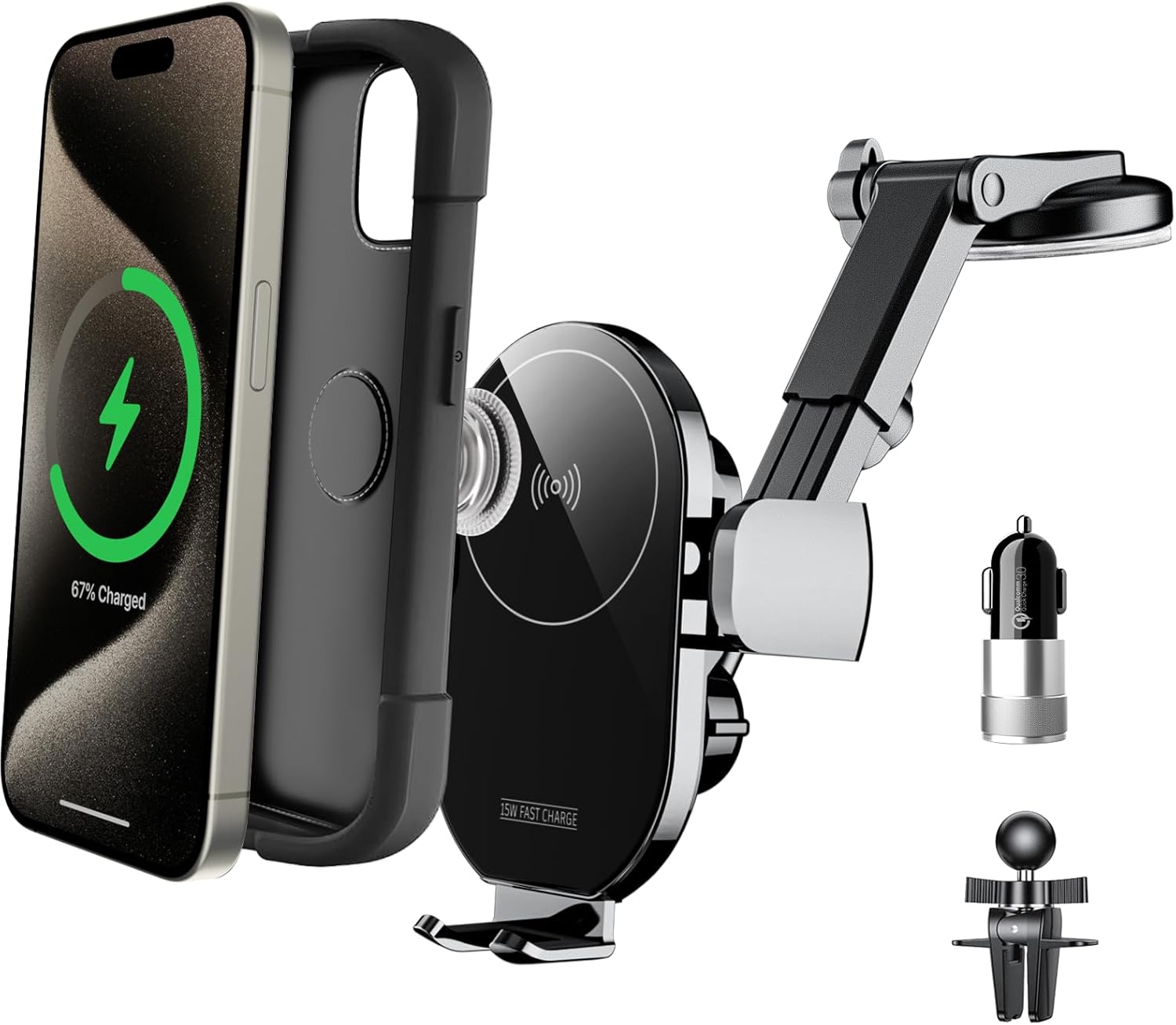 Amazon.com: KPON Wireless Car Charger for Popsocket/Otterbox/Thick ...