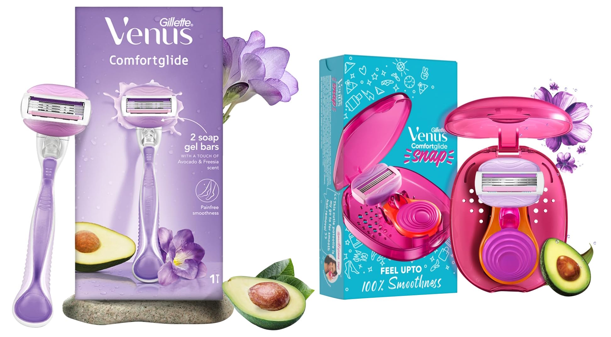 Gillette Venus Comfortglide Hair Removal Razor, Freesia Scent, 1 Pc ...