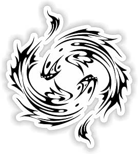 Amazon.com - 1x Pisces #03 Zodiac Car Vinyl Waterproof Sticker - 5cm ...