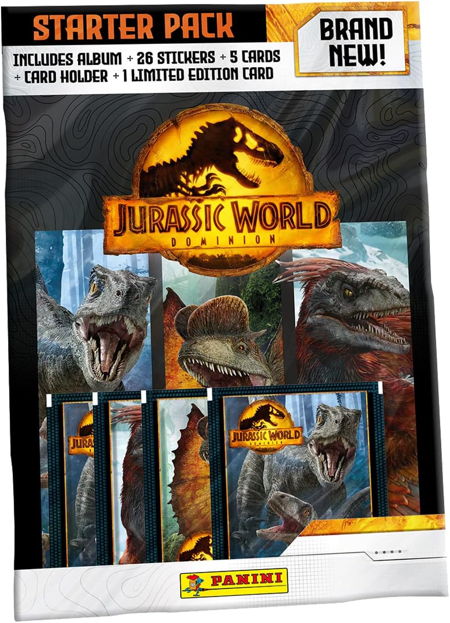 Amazon.com: Panini Jurassic World Dominion Sticker Collection Starter ...