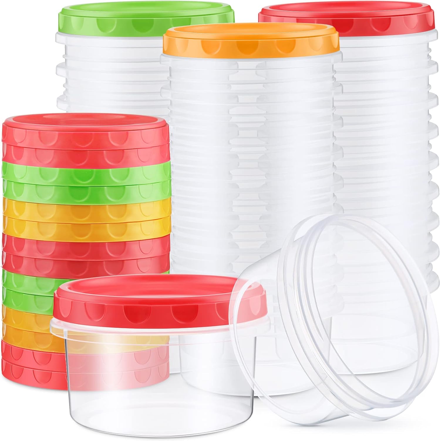 Amazon.com: Sieral 36 Pack 8 oz/ 250 ml Freezer Containers with Lids ...