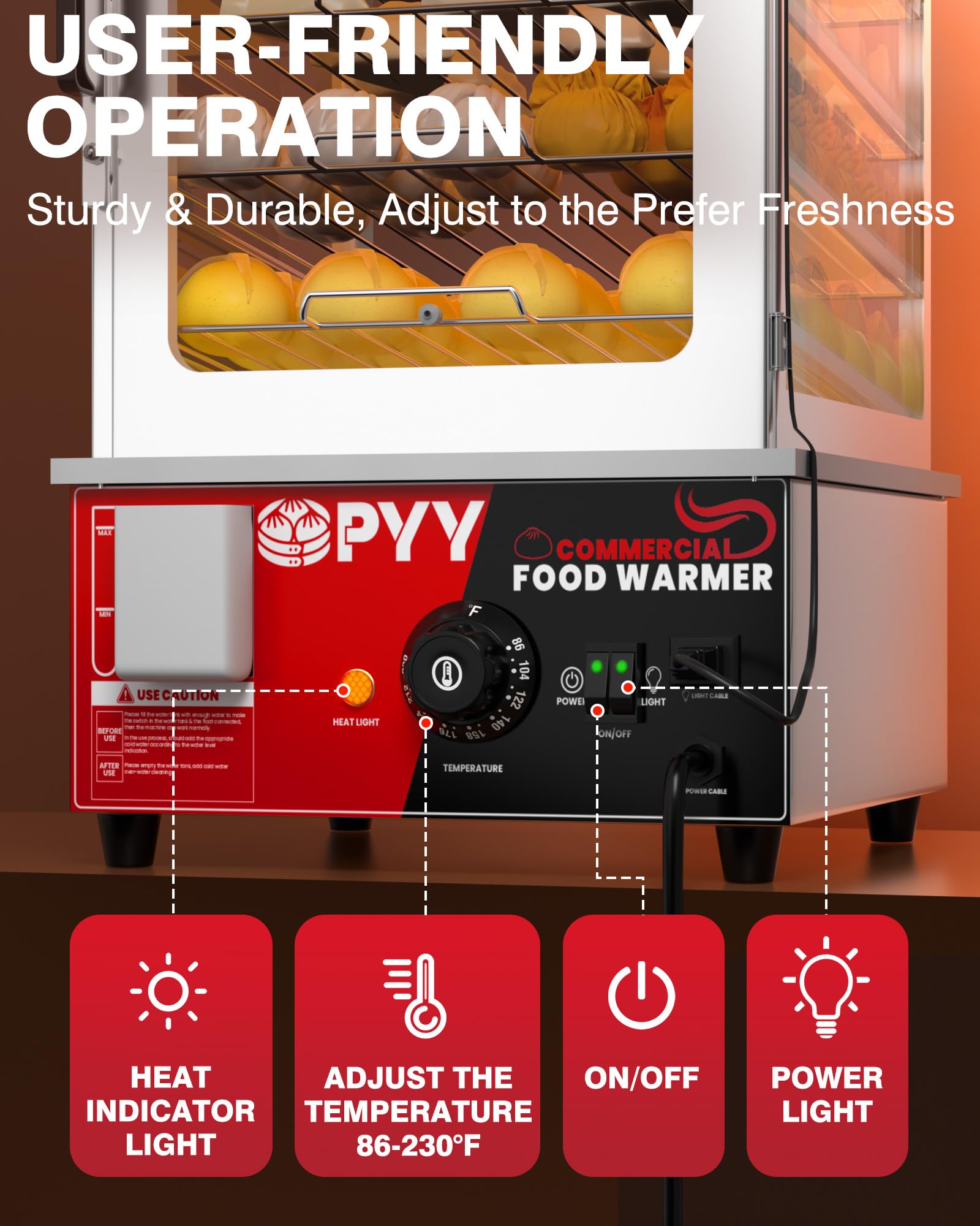 Snapklik.com : PYY Bun Steamer Electric Food Display - 5 Layers Display ...