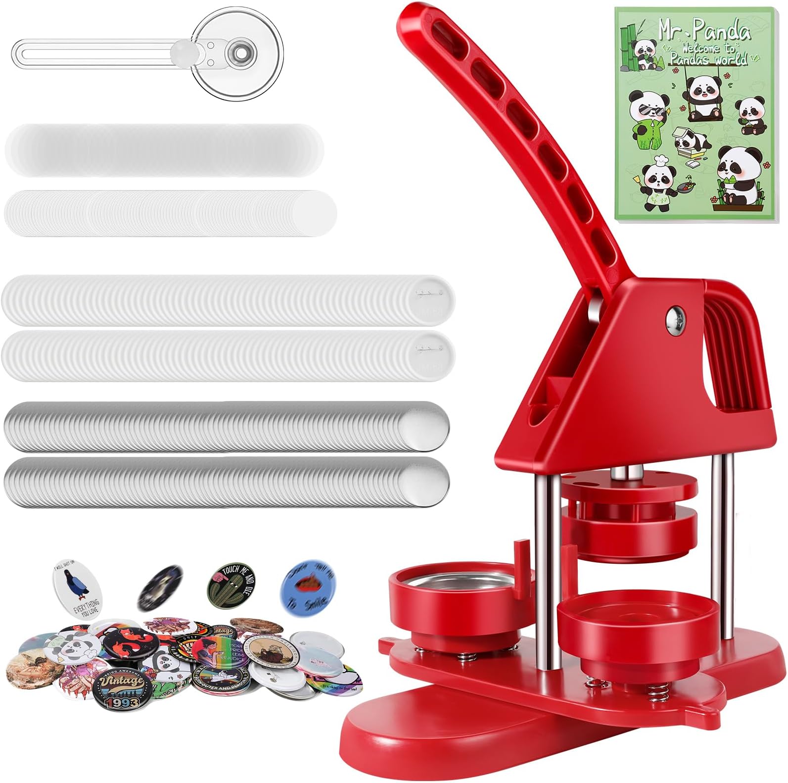 Amazon.com: ALIESTFDNO Button Maker Machine 2.25in 58mm - Button Pin ...