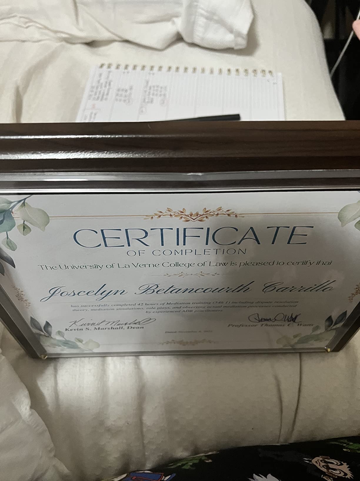 $10/mo - Finance Fine Stationery Walnut Certificate Award Plaque ...