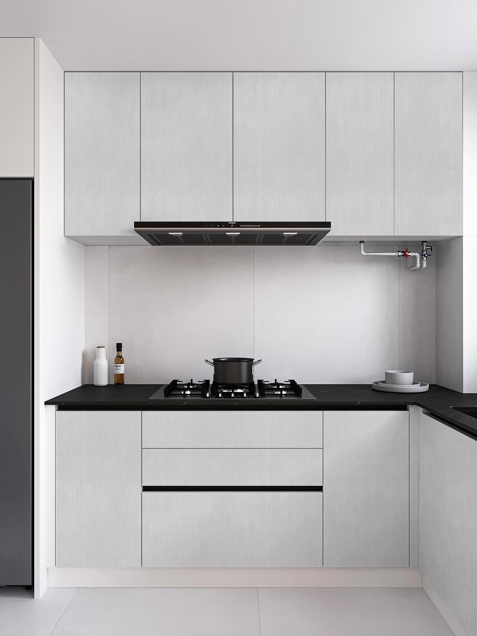 Snapklik.com : Brand Grey And Sliver Peel And Stick Wallpaper Grey Wood Contact Paper Removable ...