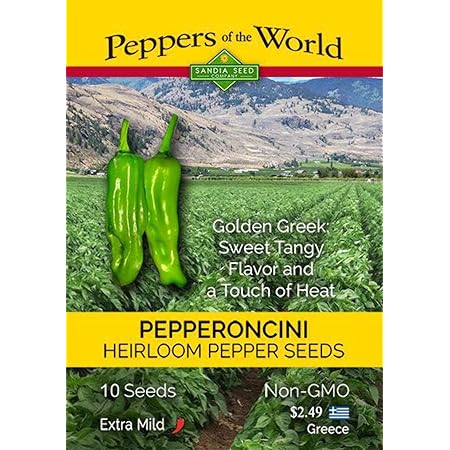 Amazon.com : Pepperoncini Golden Greek Seeds - Heirloom Pepper - Sweet ...