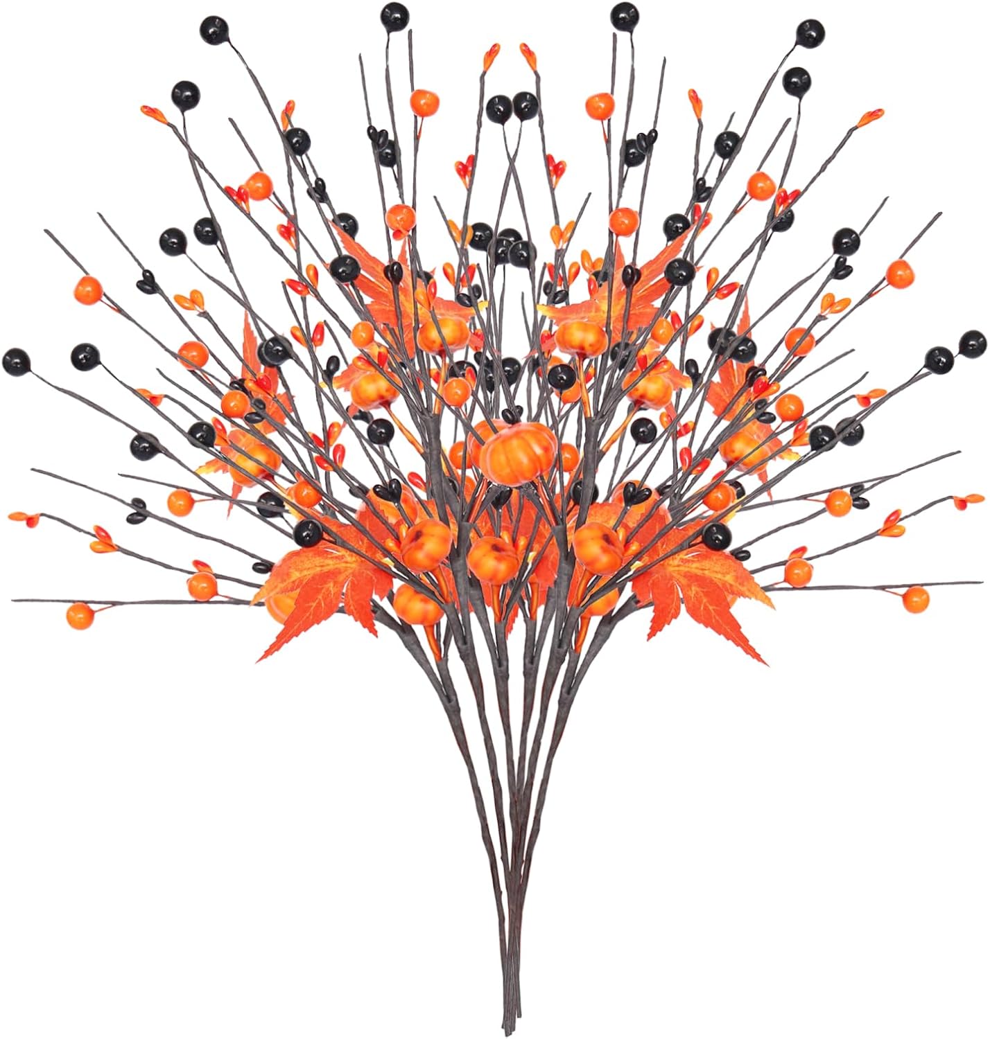 Amazon.com: Mnaocz 6Pcs Fall Artificial Berry Stems,Artificial Pumpkin ...