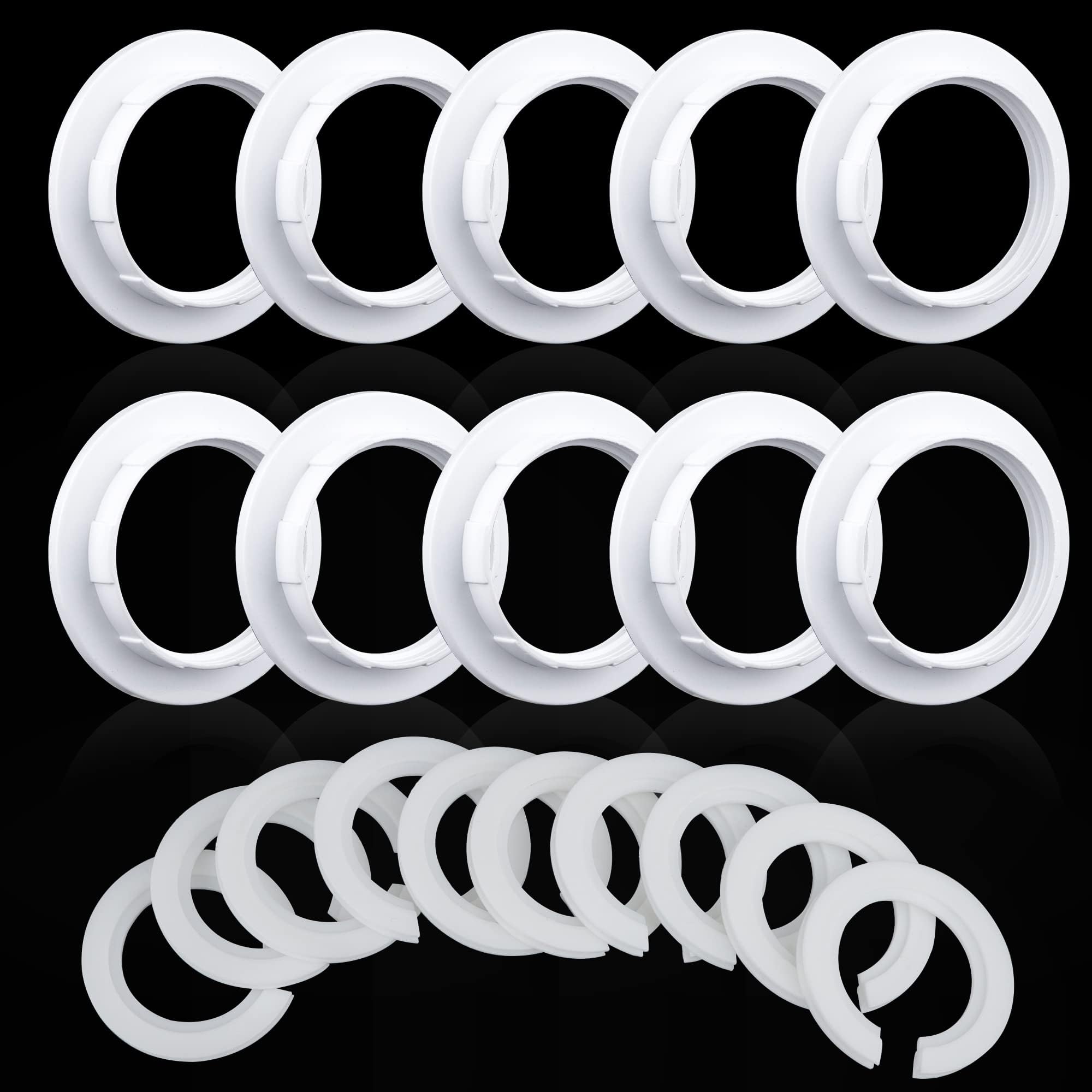 Pack of 2 - White Metal Shade Reducing Ring : Amazon.co.uk: Lighting