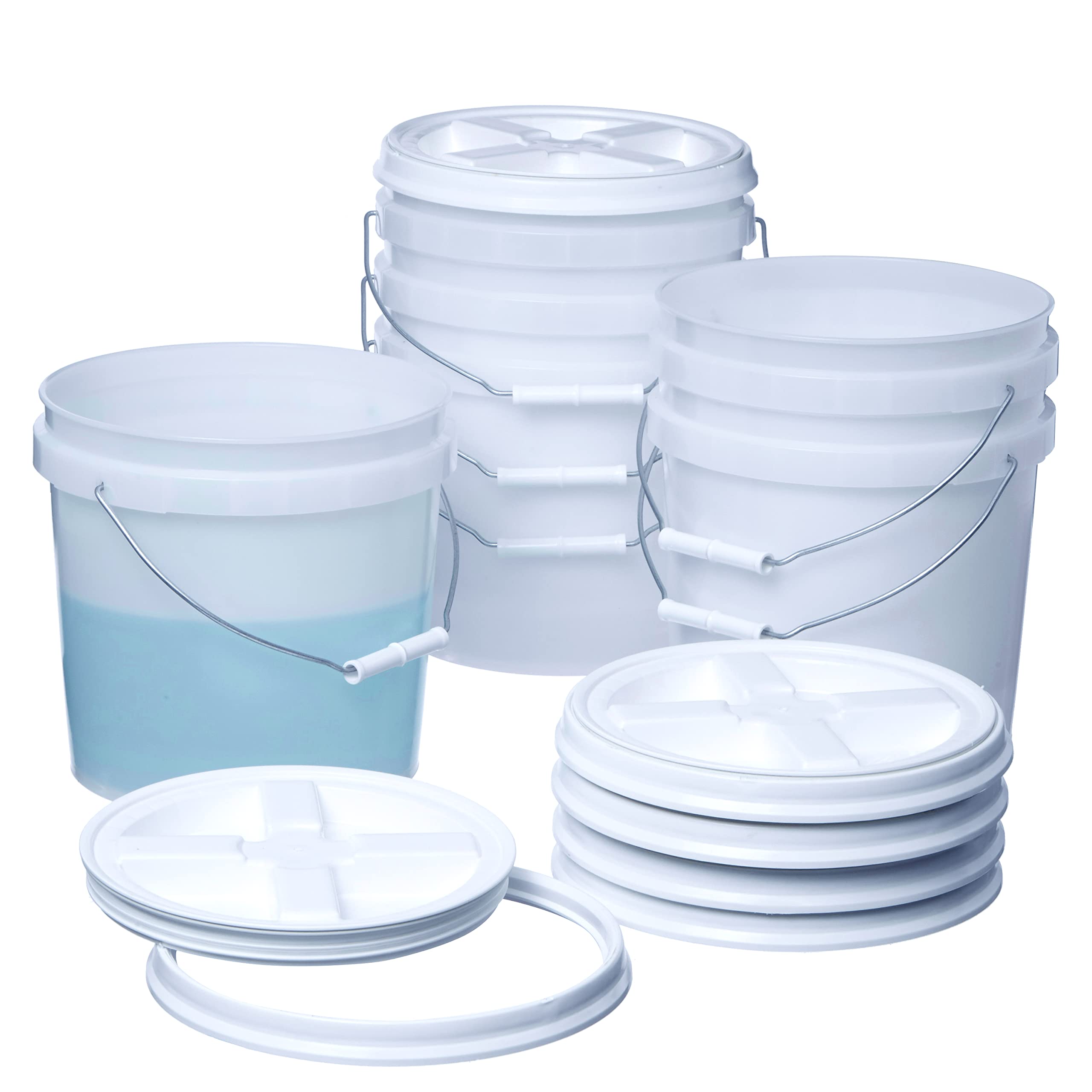 Food Grade Buckets 8-Pack 2 Gallon With Gamma Seal Lids - BPA Free ...