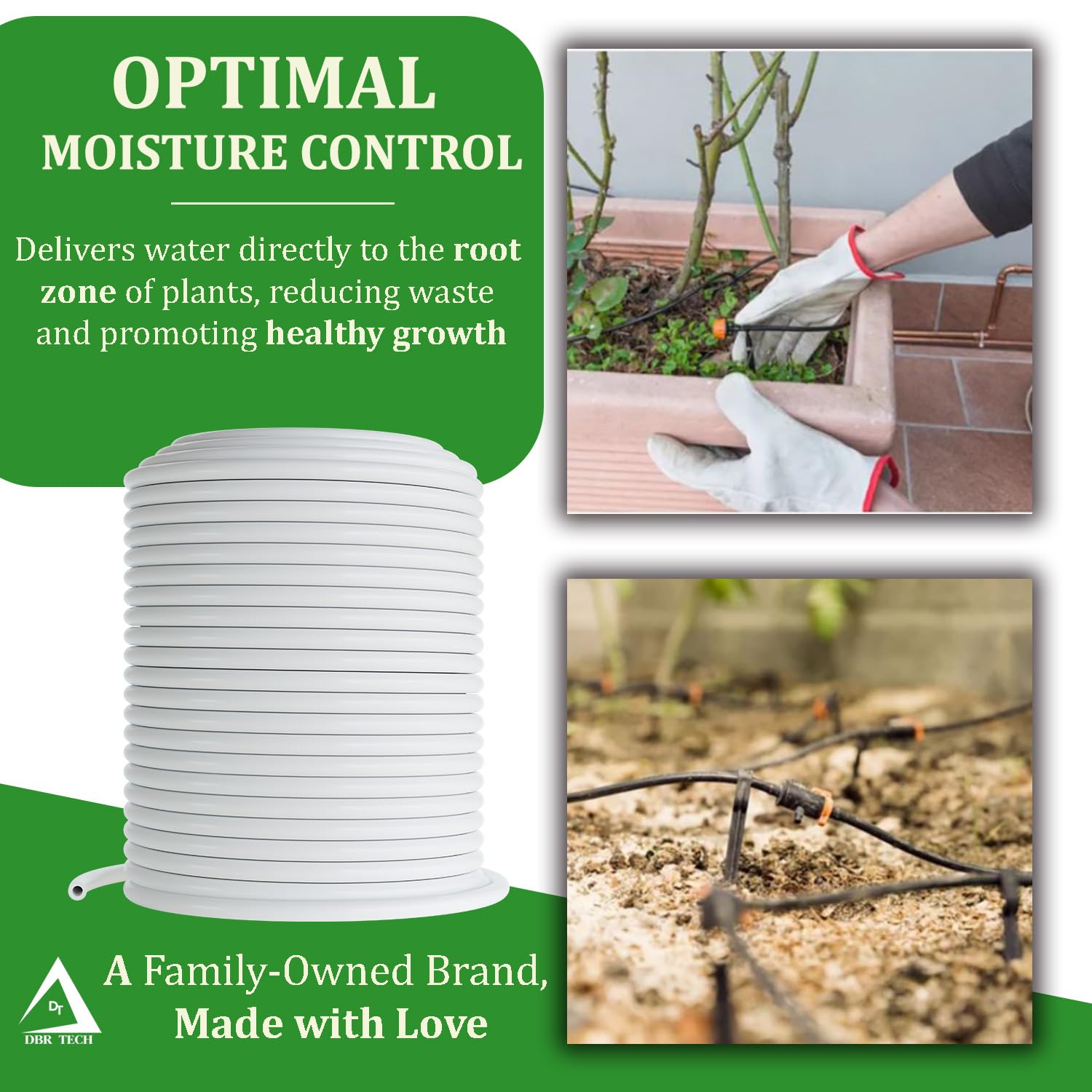 Snapklik.com : 1/4 Drip Irrigation Tubing, 50 Feet, Flexible PVC ...