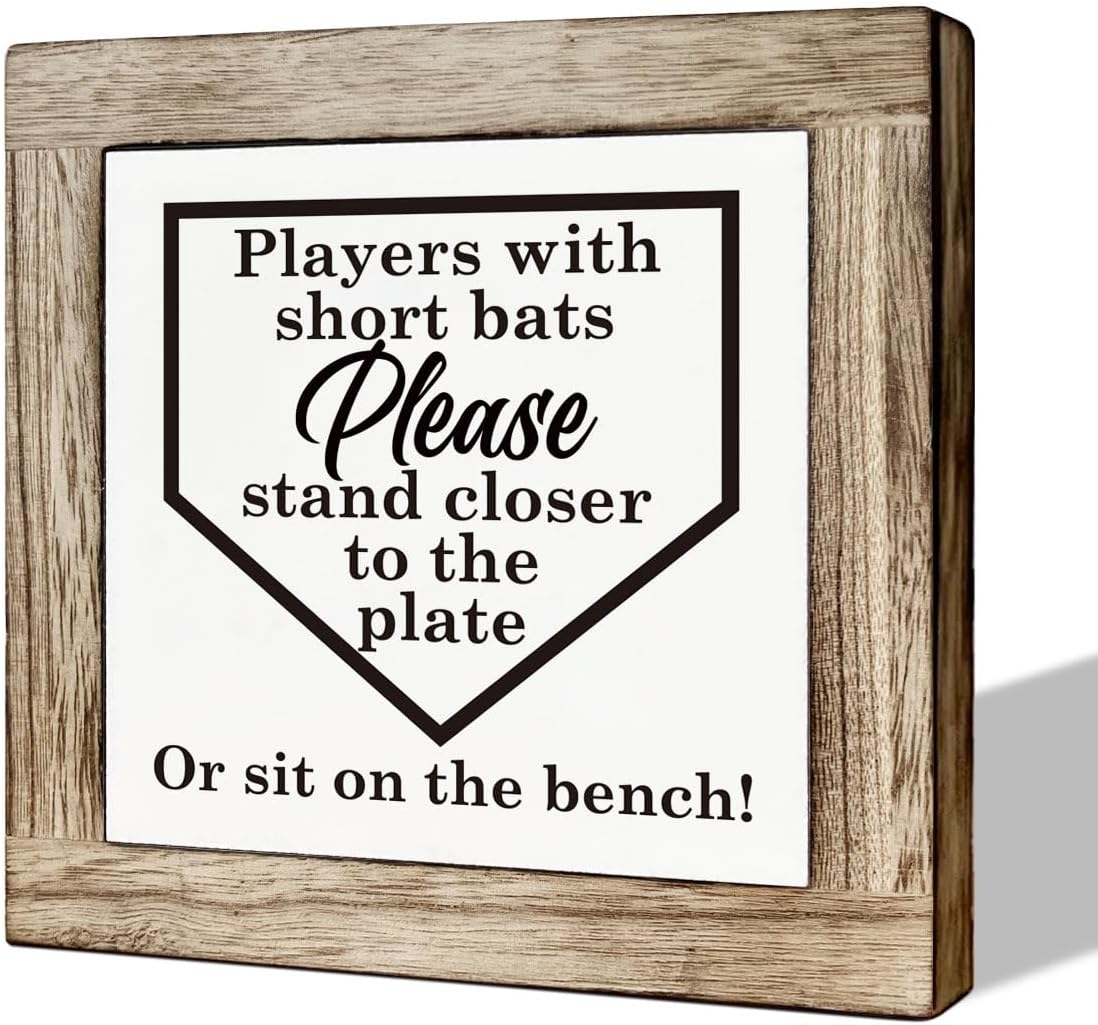 Amazon.com: Wallors Funny Mens Bathroom Signs, Players With Short Bats ...