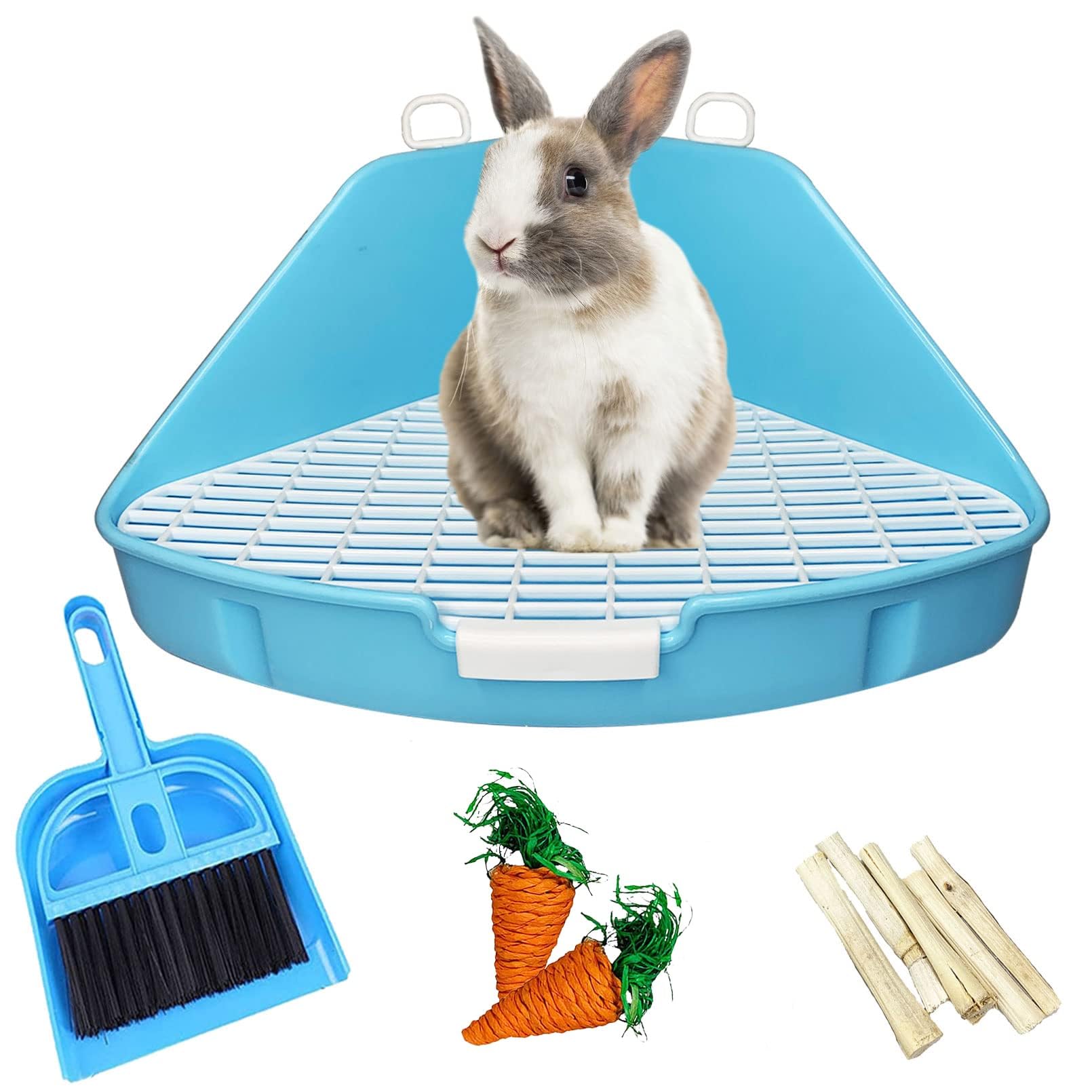 Snapklik.com : Kathson Rabbit Litter Box Bunny Toilet Triangle Potty ...