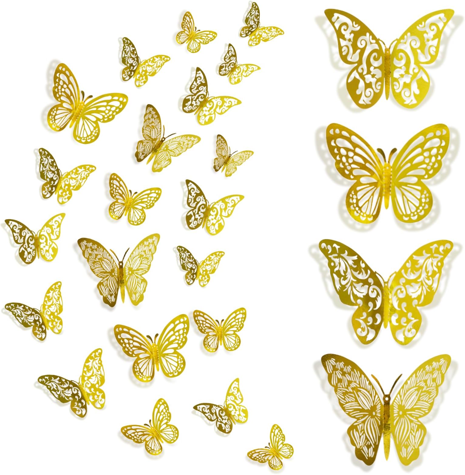 48 Pièces 3D Papillon Stickers, MXTIMWAN Muraux Décoration Realiste ...