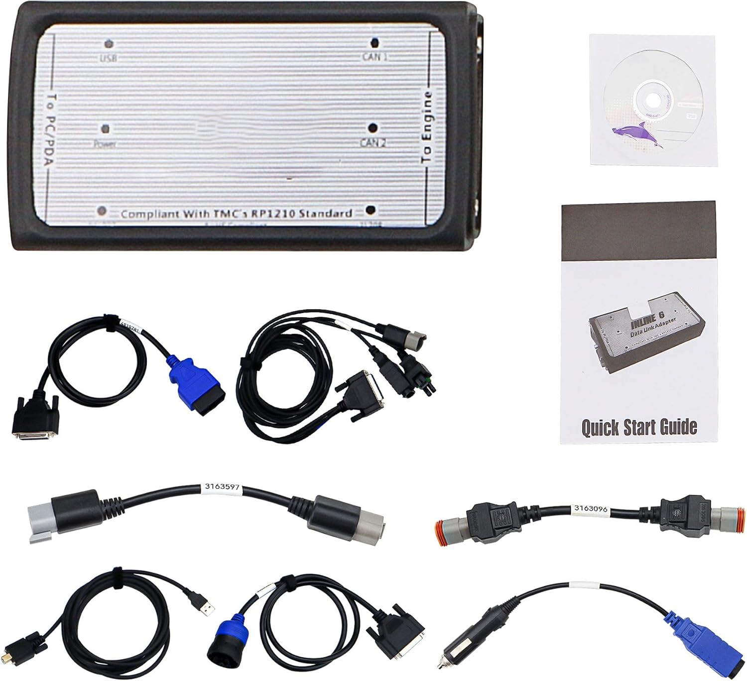 Amazon.com: Inline 6 Data Link Adapter 3165033 V8.7 for Cummins Diesel ...