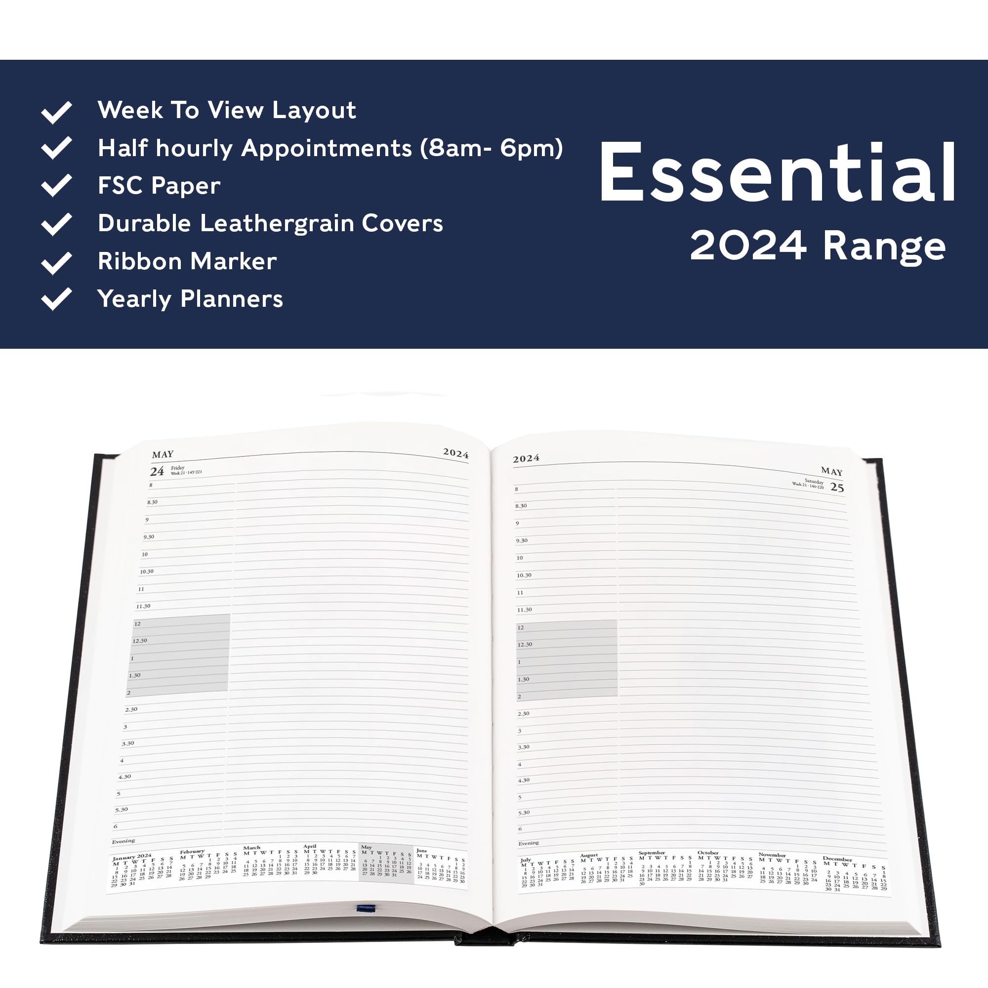 Snapklik.com : Collins Debden Essential A4 Diary 2024 Daily Planner