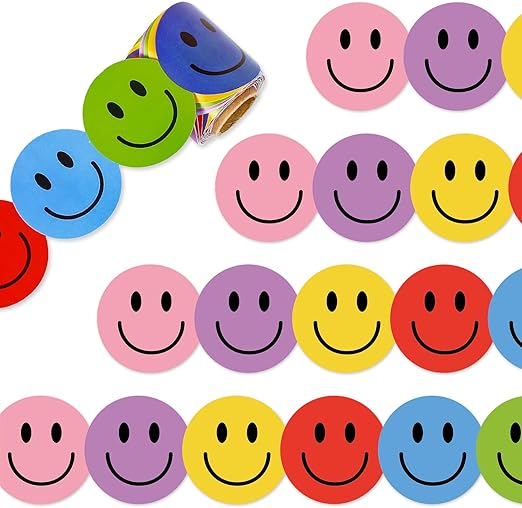 Amazon.com: AnyDesign 32.8Ft Colorful Happy Face Bulletin Board Border ...