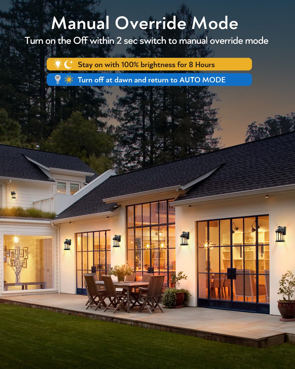 Snapklik.com : VIANIS Dusk To Dawn Motion Sensor Outdoor Porch Lights ...