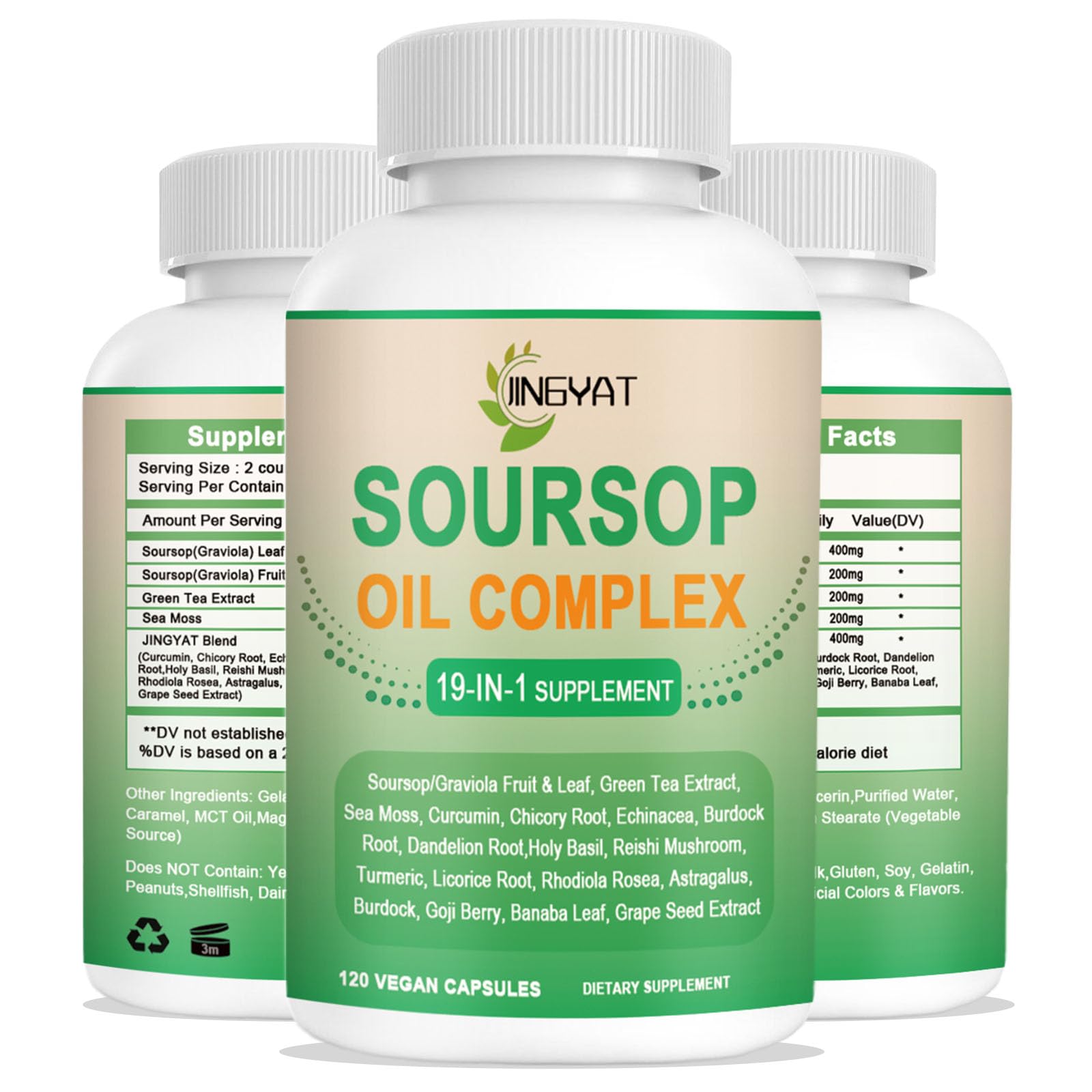 Amazon.com: 19-in-1 Soursop Graviola Extract Complex Capsules - Soursop ...