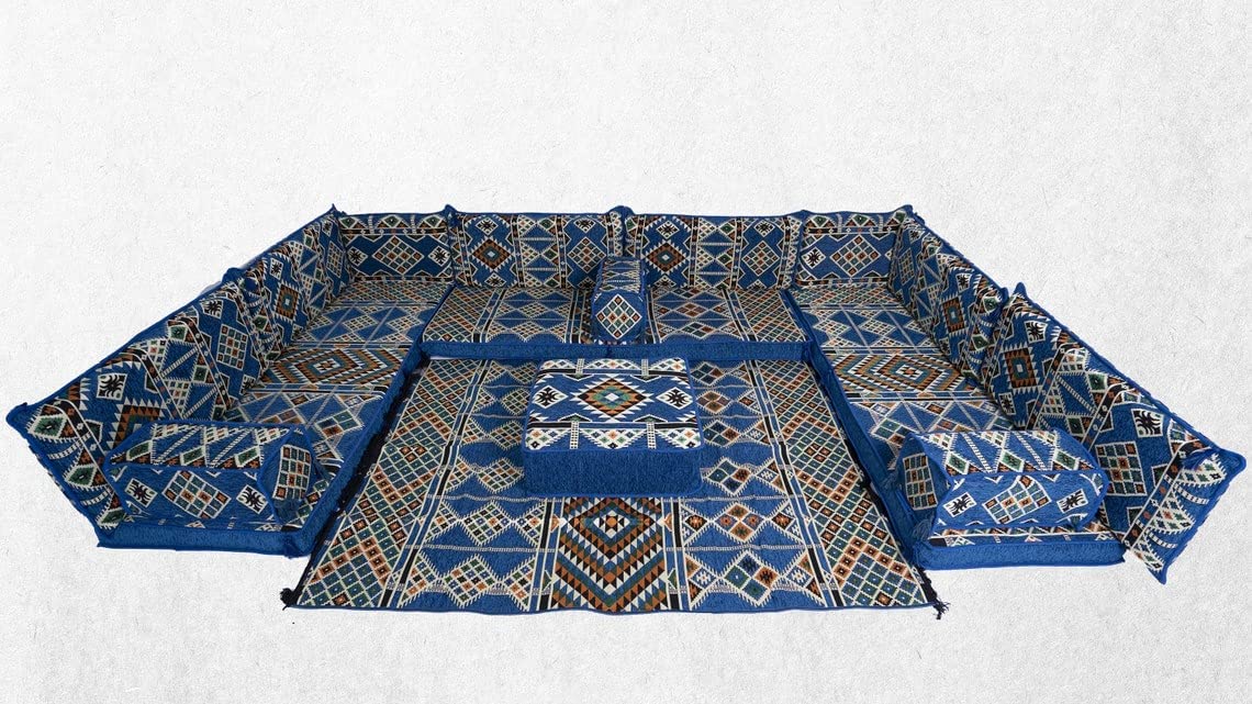 U Shaped Arabic Sofa Set Arabic Majlis Set Floor Cushions | Desertcart ...
