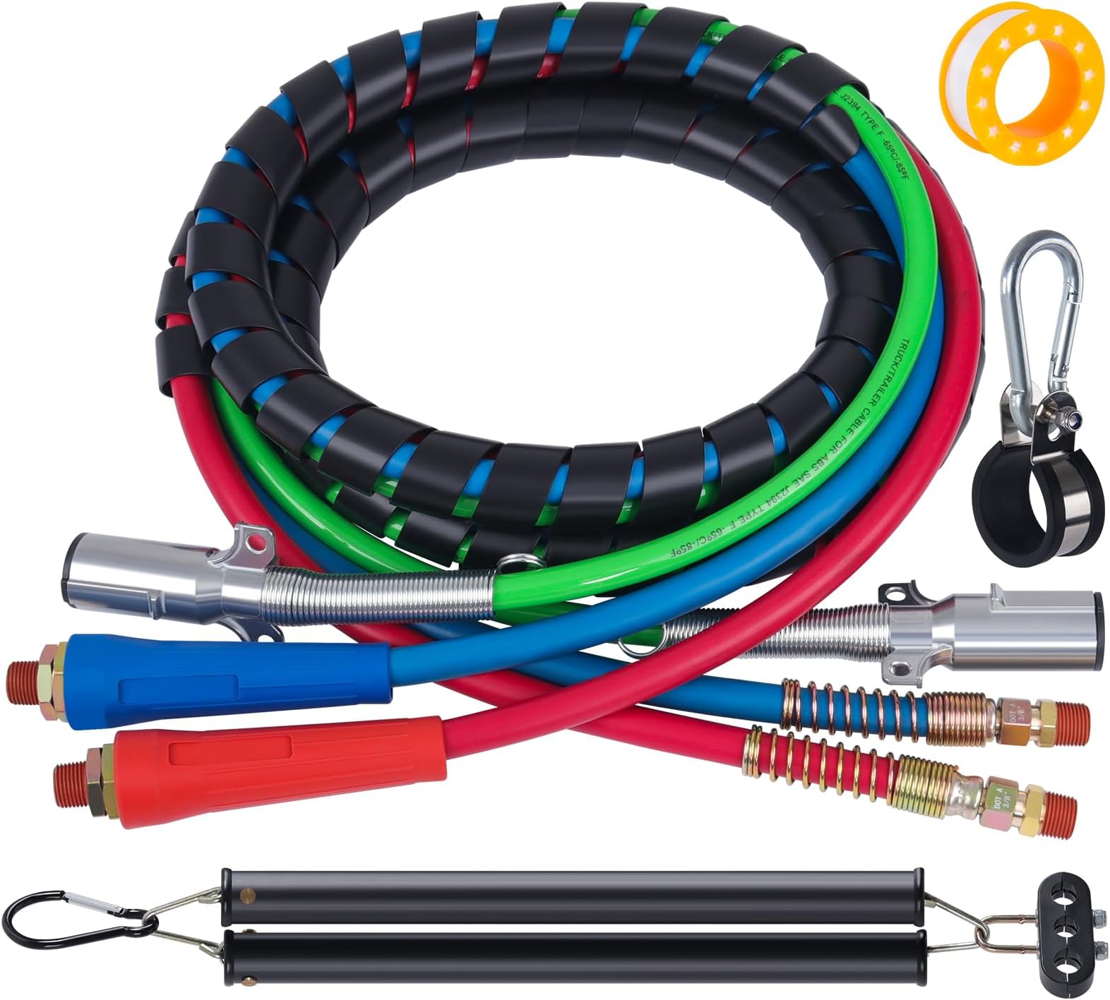 Amazon.com: CheeMuii Semi Truck Air Lines Kit with 16" Double Tender ...