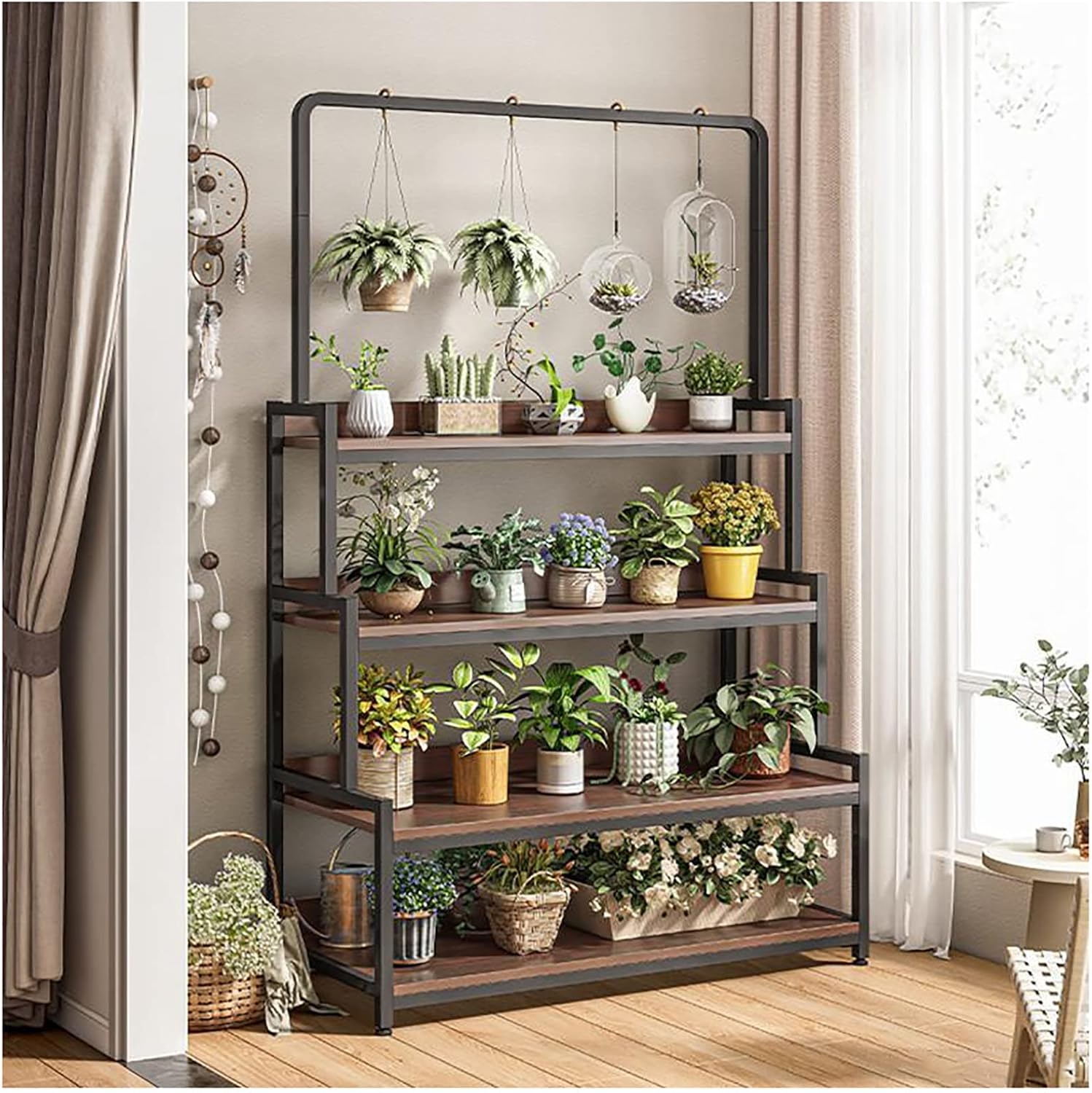 Garden Potting Bench Table, Workstation Shed with Tabletop, Outdoor ...