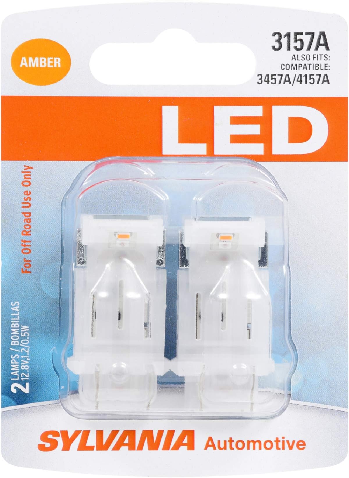 Amazon.com: SYLVANIA 3157 Amber LED Bulb, (Contains 2 Bulbs) : Automotive