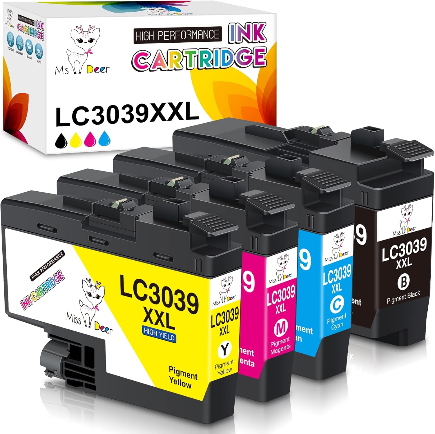 Amazon.com: Miss Deer LC3039 Ink Cartridges Replacement for Brother ...