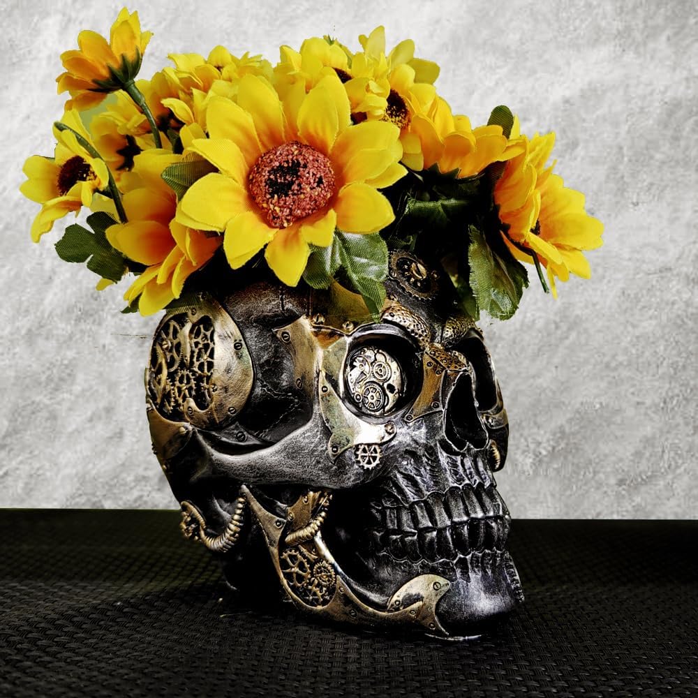 Amazon.com : OwnMy Resin Skull Planter for Indoor Plants, Skull Planter ...