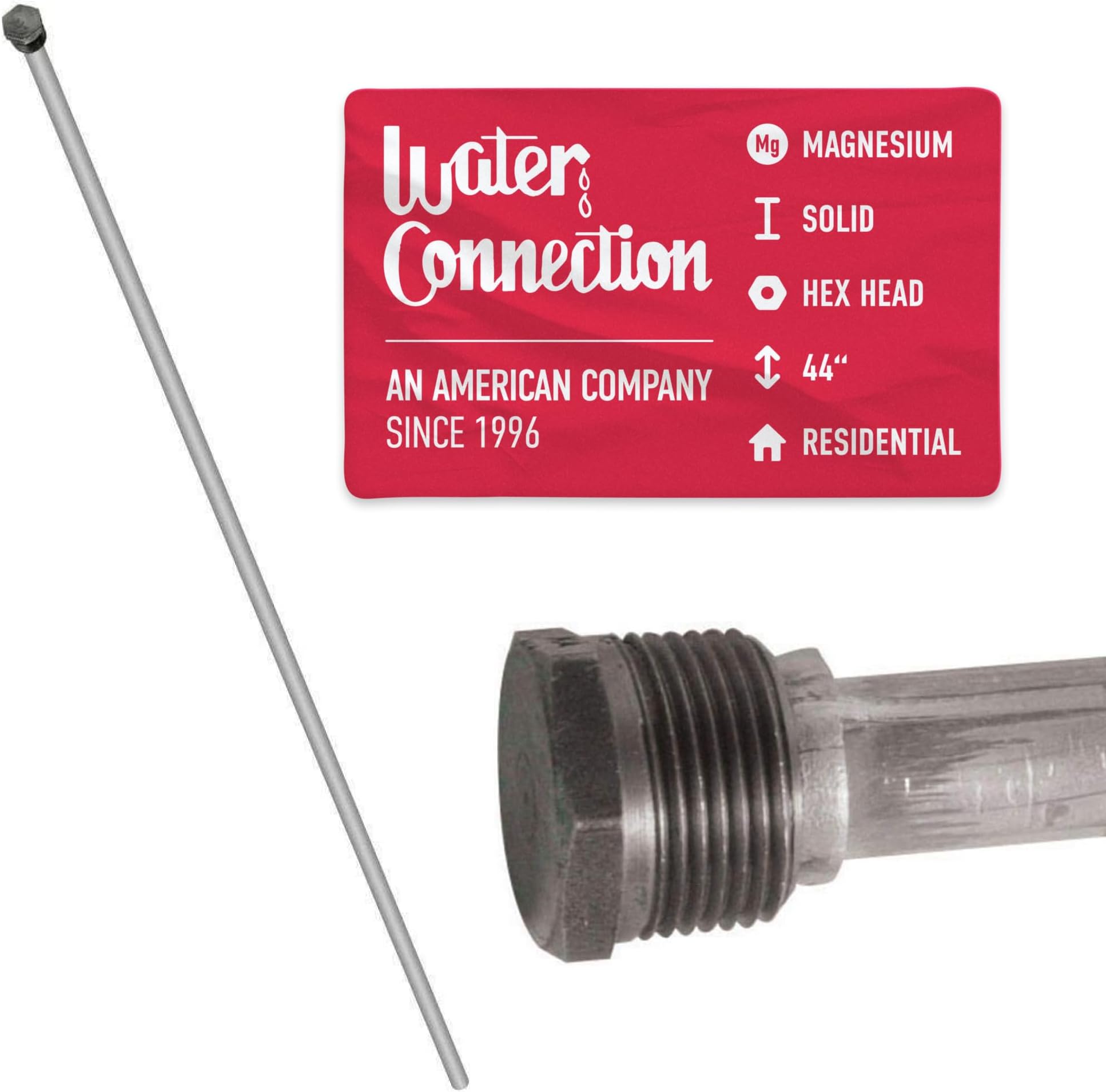 Water Connection | Magnesium Anode Rod for Hot Water Heater | Solid ...