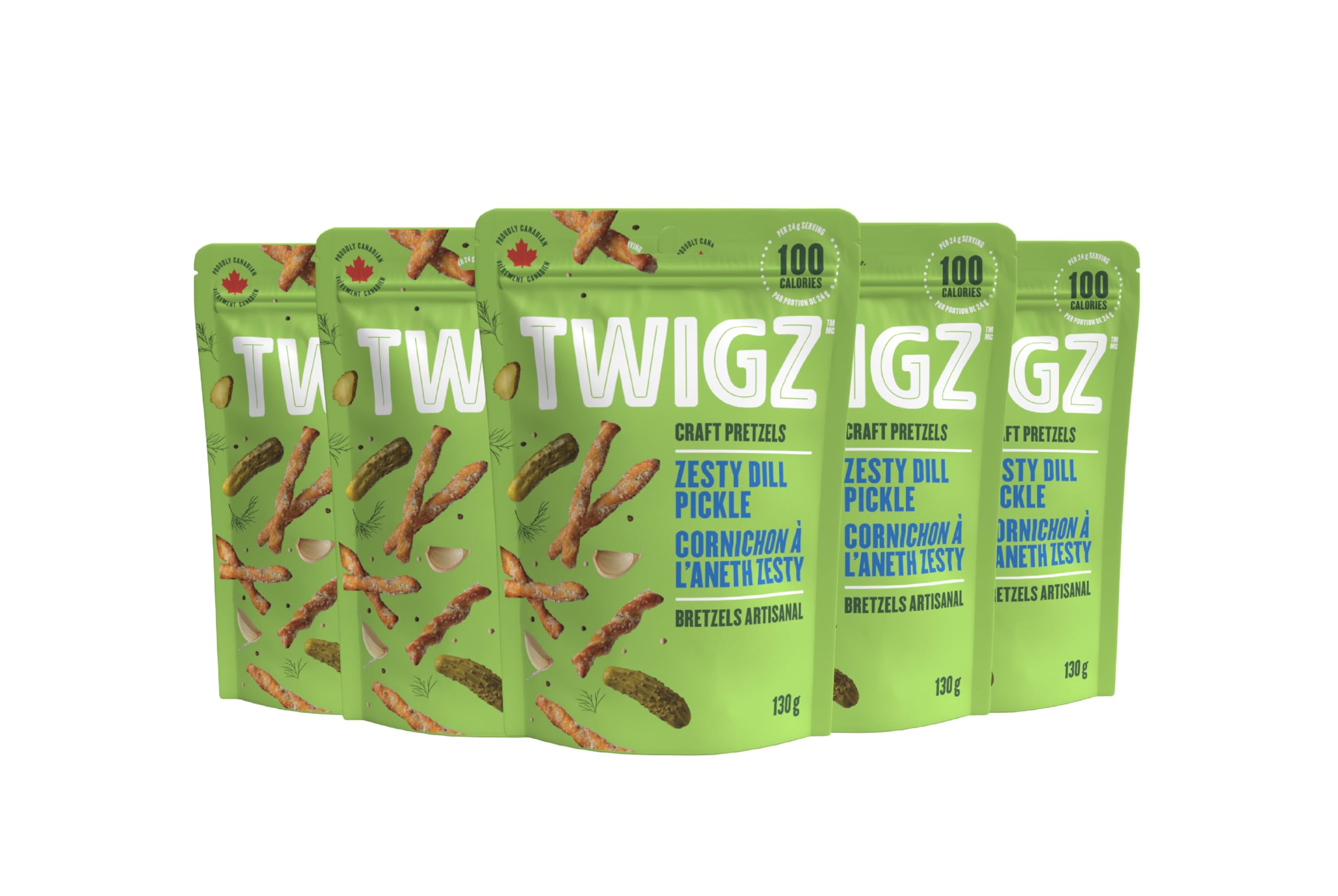 TWIGZ Craft Pretzel Sticks - Zesty Dill Flavor | Pack of 6 Individual ...