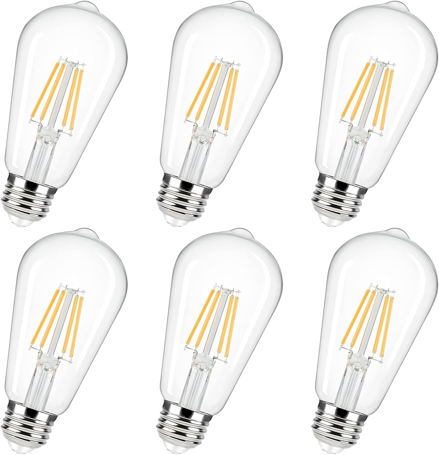 Amazon.com: M MayJazz Edison Bulbs 60 Watt Led ST19 6W(60 Watt ...
