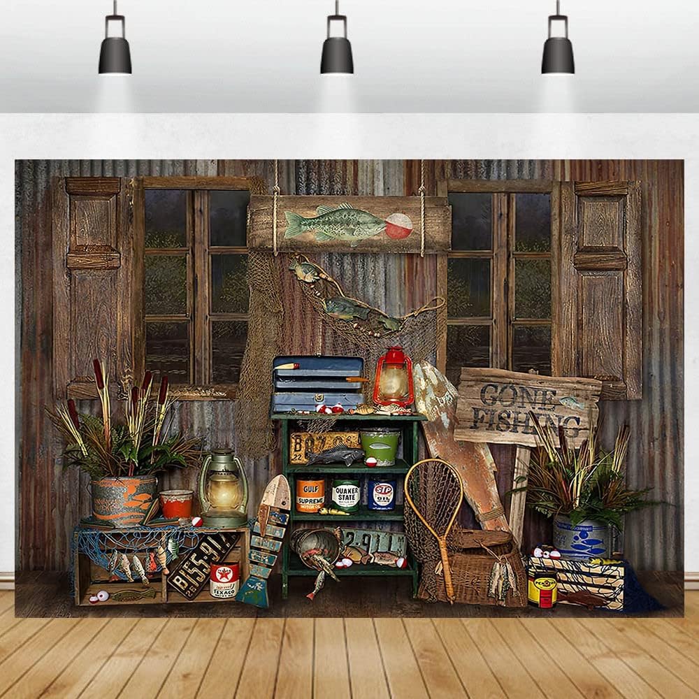 Amazon.com : Gone Fishing Boy Girl Birthday Photography Background ...