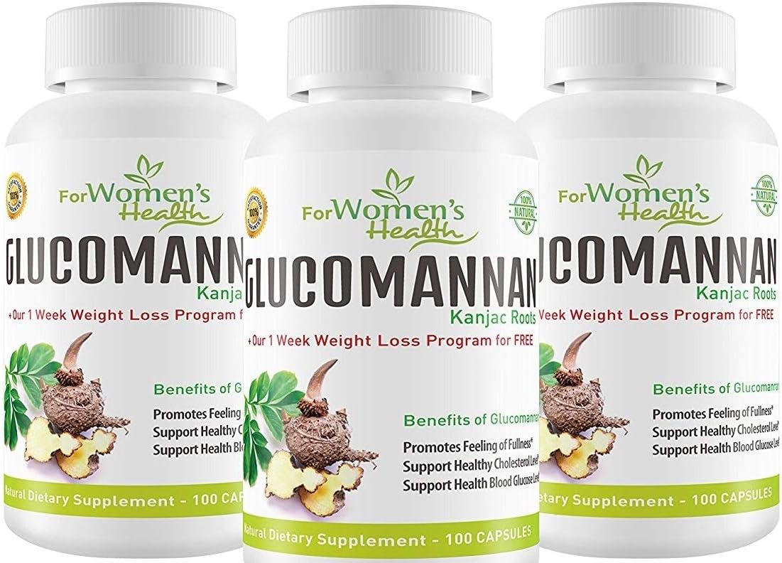 Amazon.com: Glucomannan Capsules Pack of 3 : Health & Household