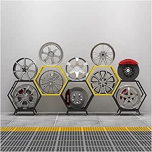 Freestanding Car Wheel Storage Rack, Heavy Duty Modular Display Stand ...