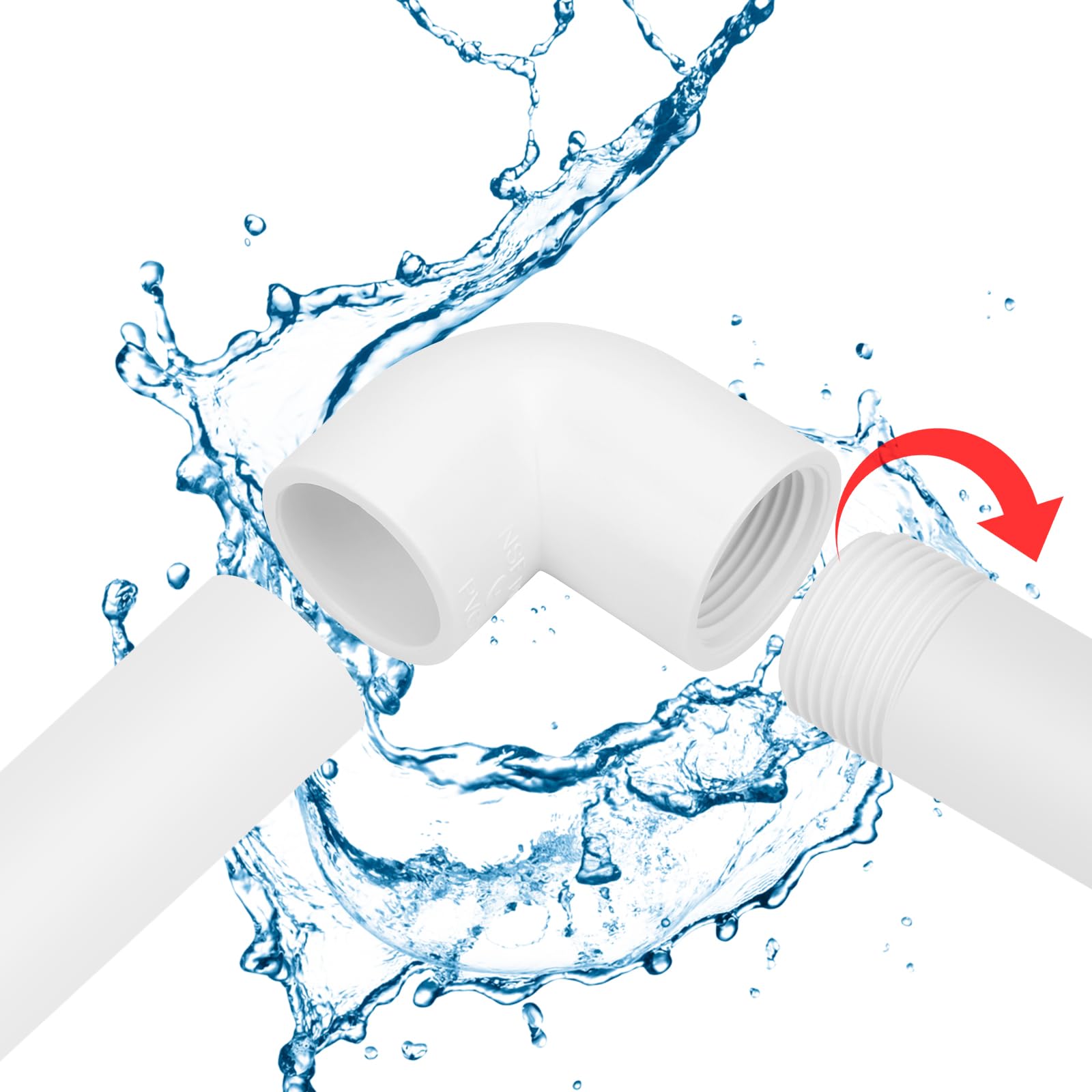 Snapklik.com : Lswteiz 12Pack 1/2" Female Thread 90 Degree PVC Elbow ...