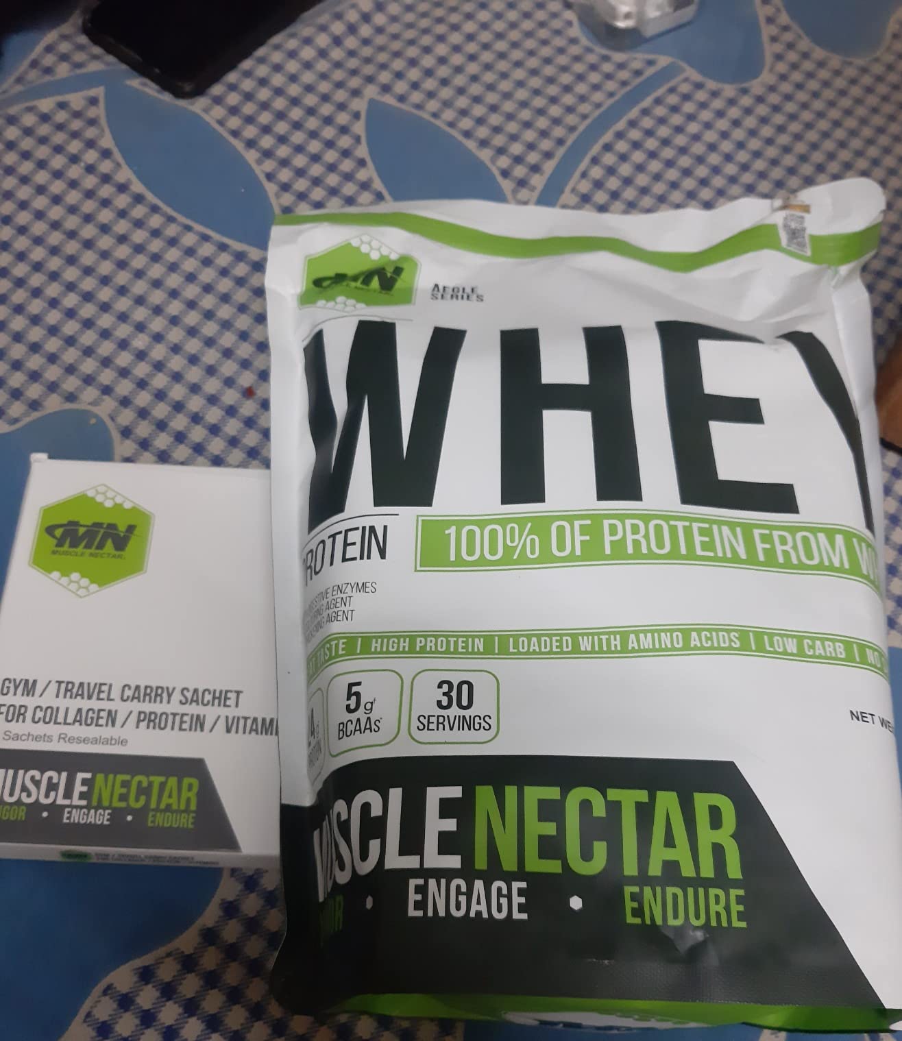 Muscle Nectar 100% Whey Protein Powder (Blend of Concentrate & Isolate ...