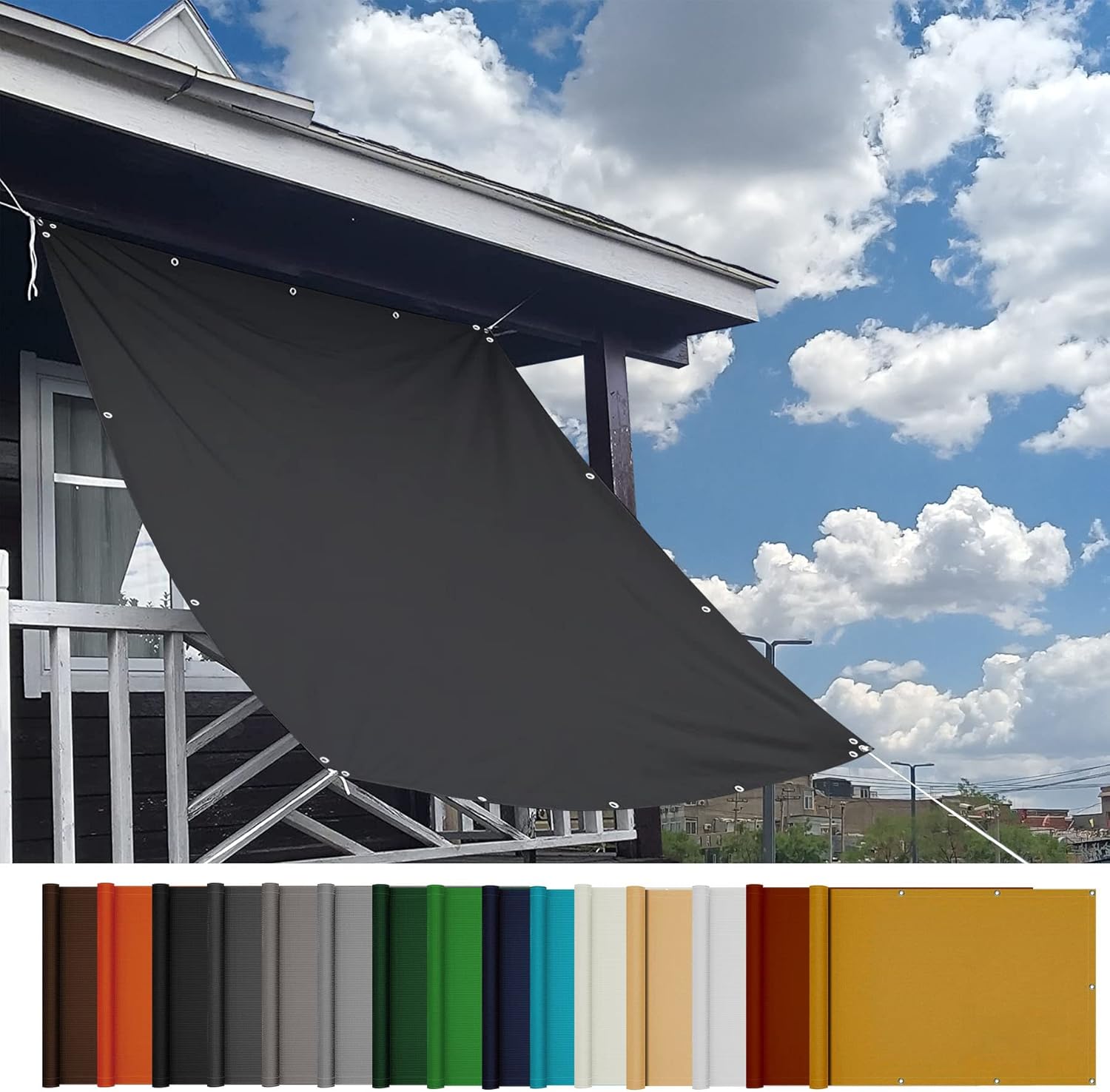 Amazon.com: Portable Sun Shade Canopy 2.6x2m(8.53x6.56ft). Includes ...