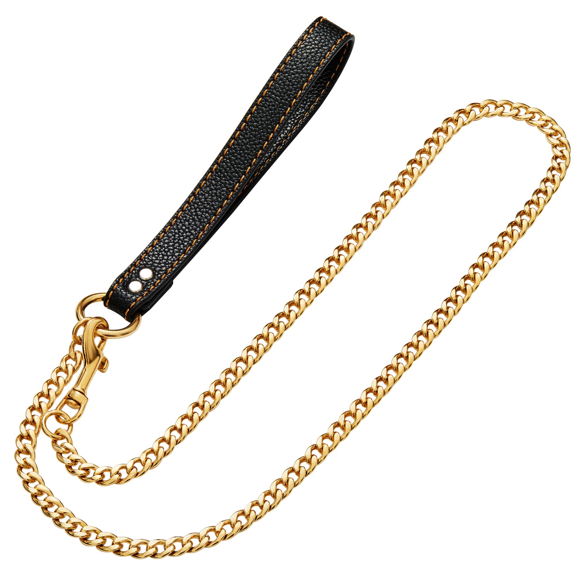 Amazon.com : Silver Gold Dog Leash 3FT 4FT Heavy Duty 11.5MM Chew Proof ...