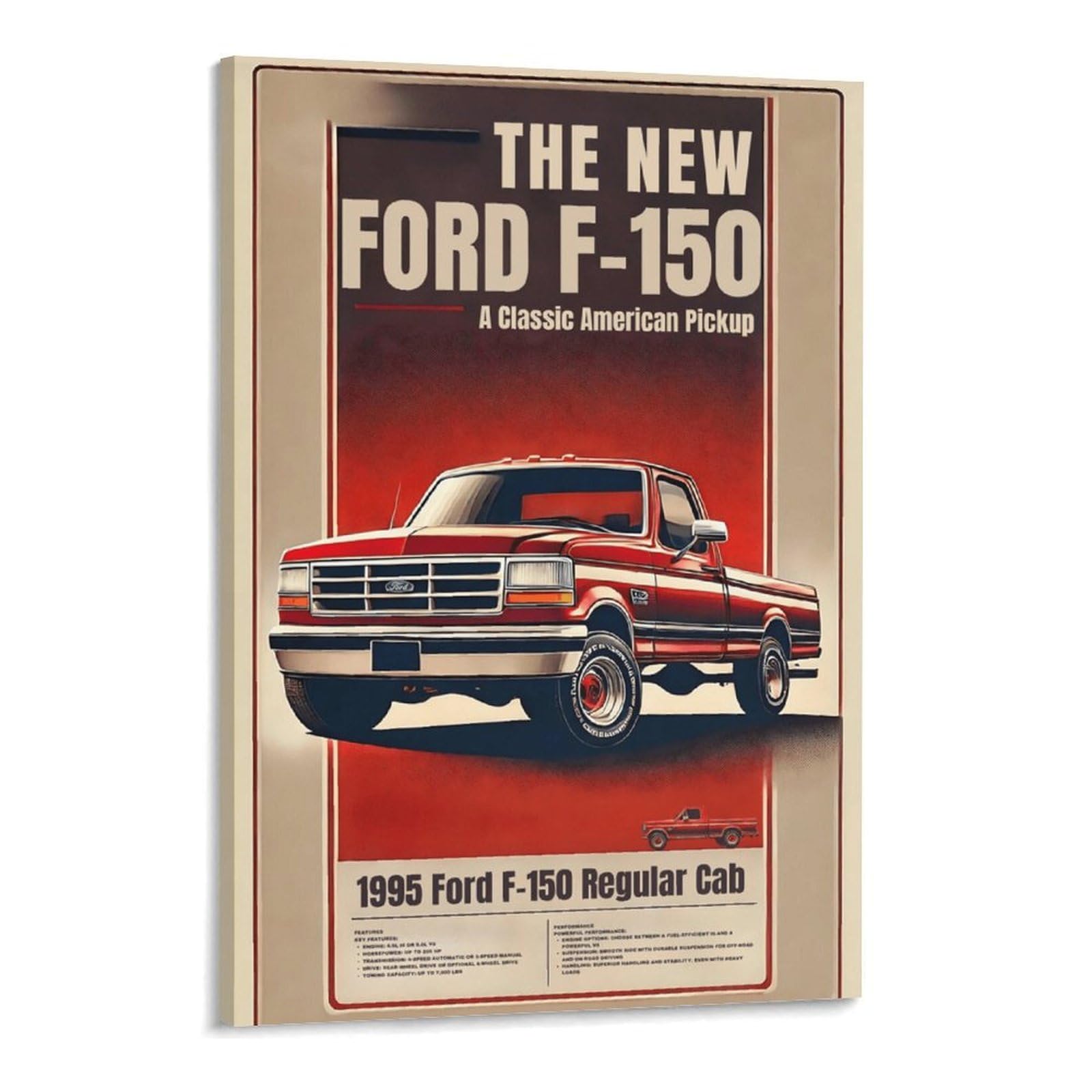 Amazon.com: DEMLIN Ford F-150 Vintage Poster Poster Retro Car Posters ...