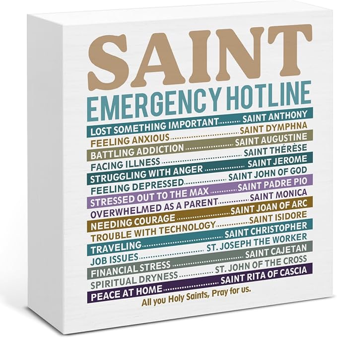 Amazon.com: Christian Gifts for Women Men, Catholic Decor, Saint ...