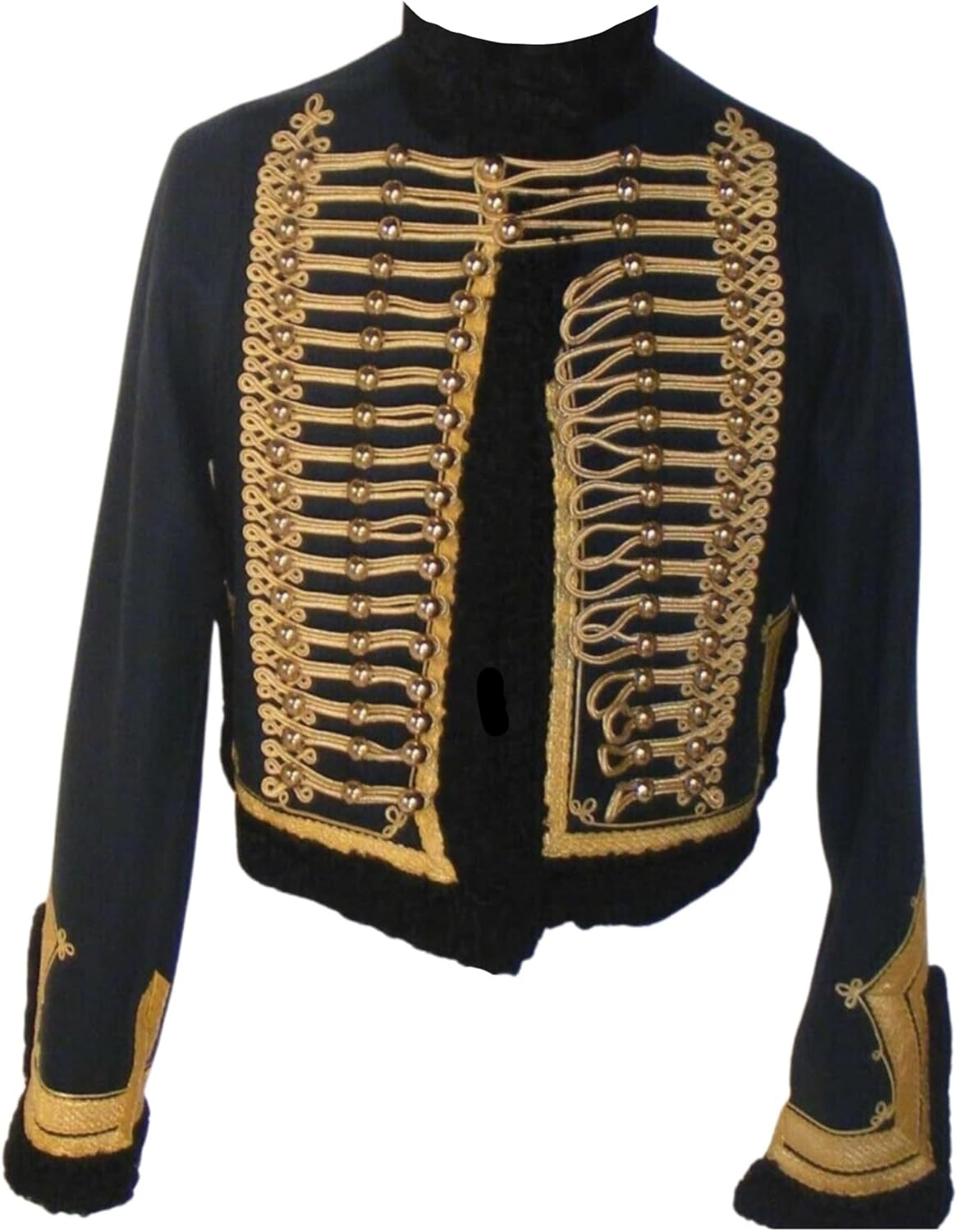 New WW2 Lieutenant 7th Hussars Black Wool Jacket, XS-4XL at Amazon Men ...