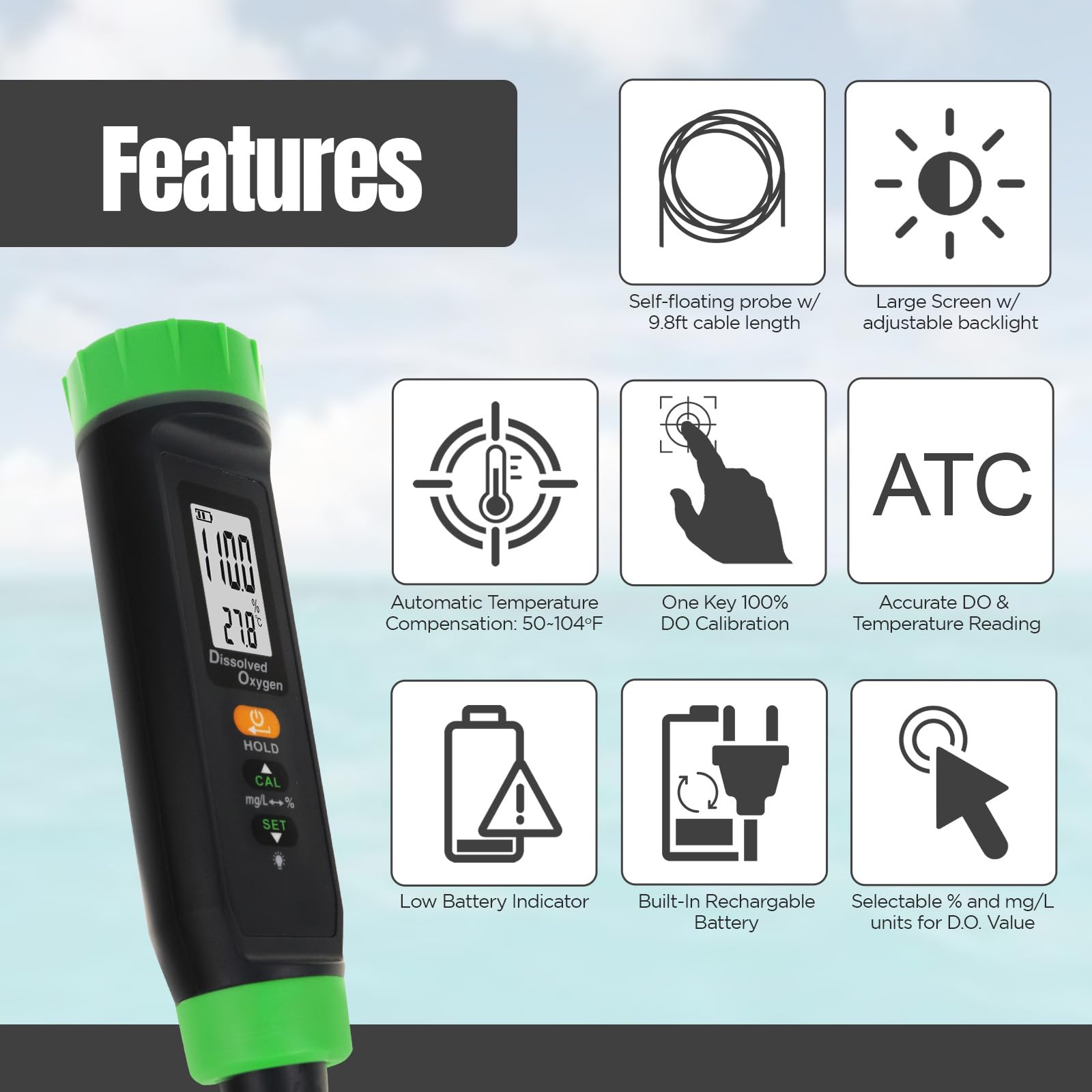 Dissolved Oxygen Meter Dissolved Oxygen Membrane Sensor Transmitter For ...