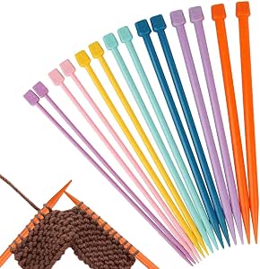 14Pcs Short Knitting Needle Set 25cm/9.8in – Premium Knitting Needles ...