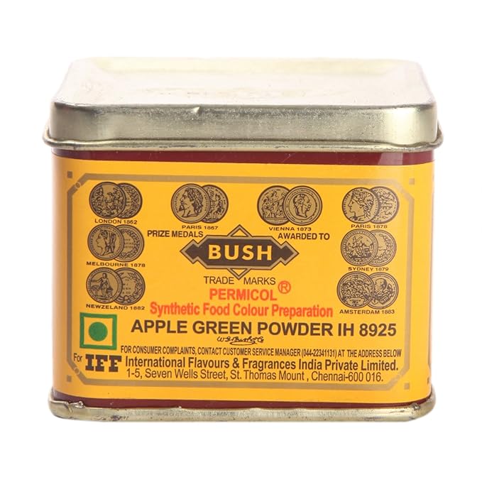 Bush Food Color - Apple Green Powder, 100g Pack : Amazon.in: Grocery ...