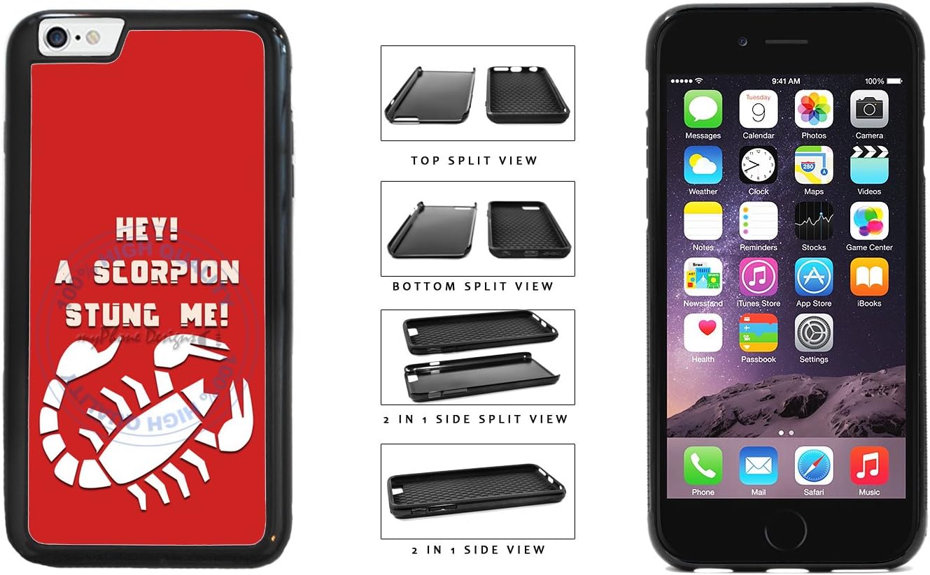 Amazon.com: Hey A Scorpion Stung Me With Red Background 2-Piece Dual ...