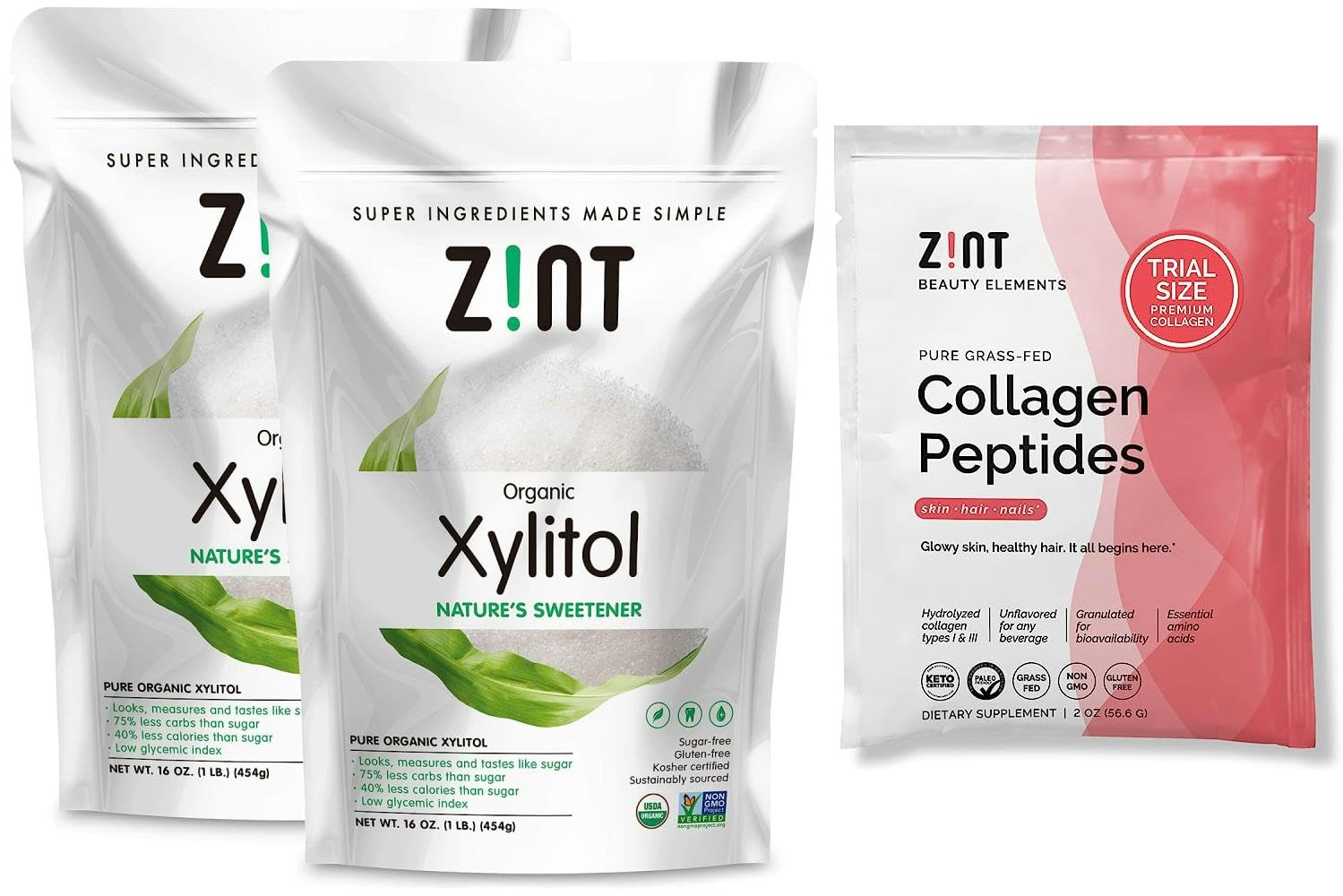 Amazon.com: Zint Organic Xylitol Sweetener (32 oz Bundle, 2 x 16 oz ...