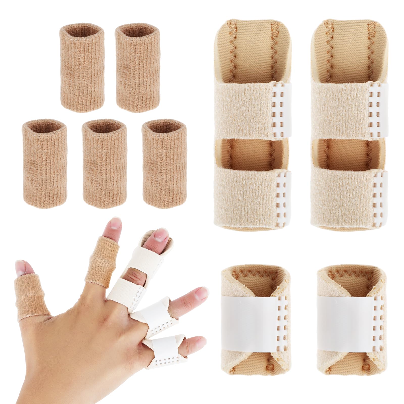 Amazon.com: Thinp 9 Pieces Finger Splints, 4PCS Finger Splints and 5PCS ...