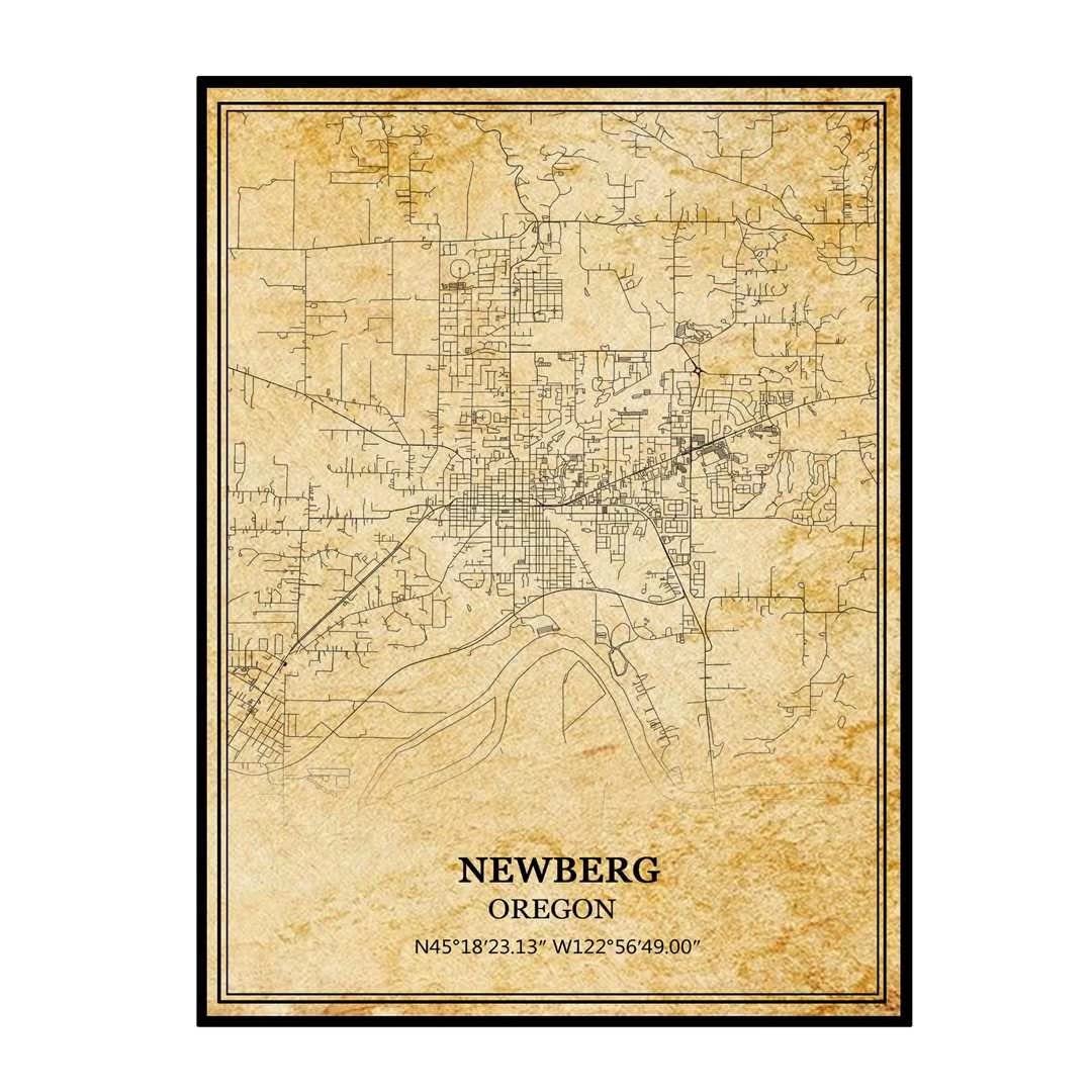 Vintage Map Of Frisco Colorado Amazon.com: TANOKCRS Newberg Oregon USA